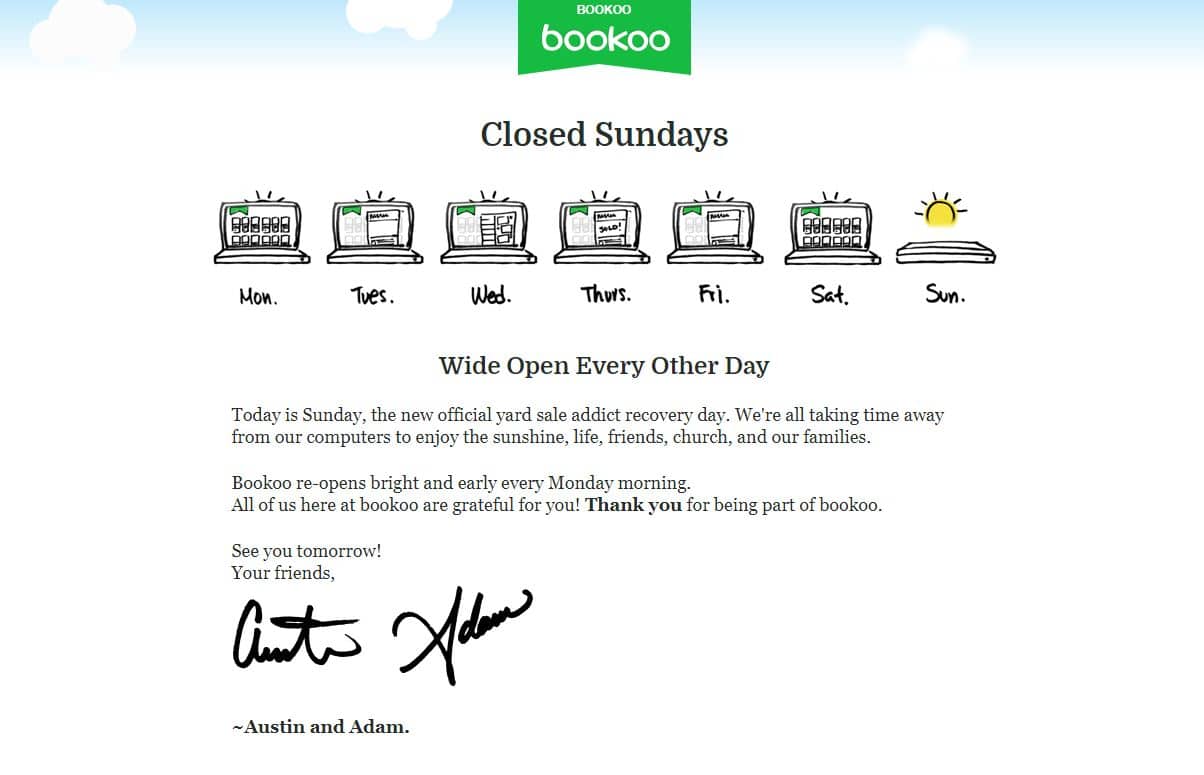 Öffnungszeiten im Internet. Es gibt sie, bei bookoo.com - wortfilter.de ...